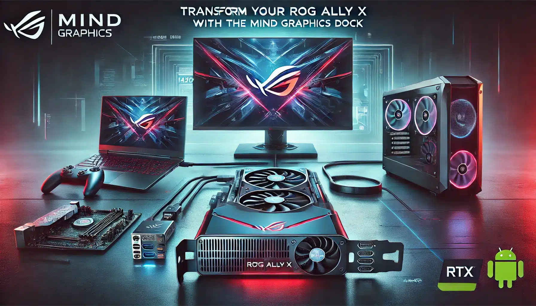 Mind Graphics Dock for ROG Ally X Gaming PC