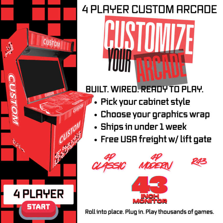 GRS 4-Player Custom Arcade - Game Room Solutions